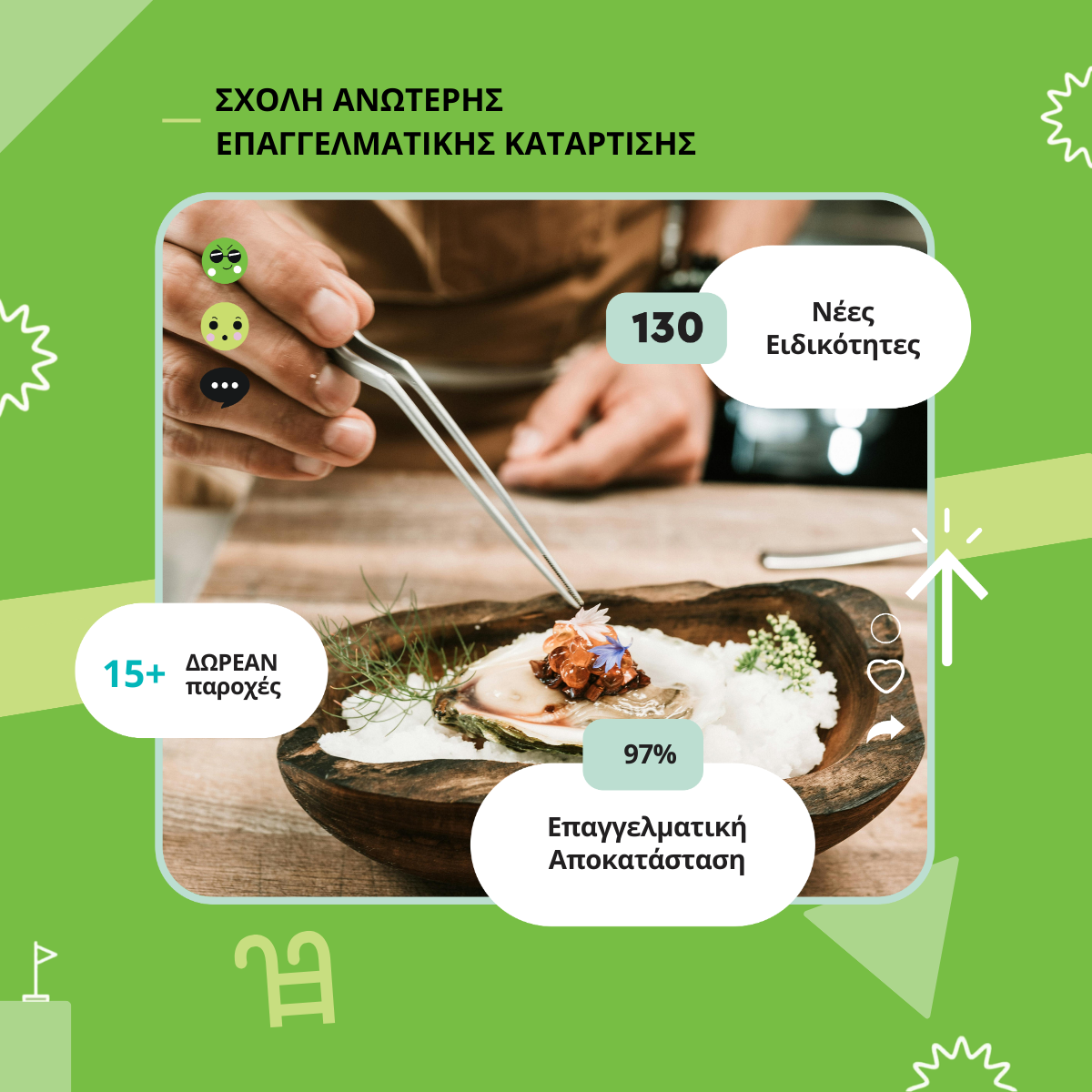 Σπούδασε Μαγειρική στη ΣΑΕΚ ALTO